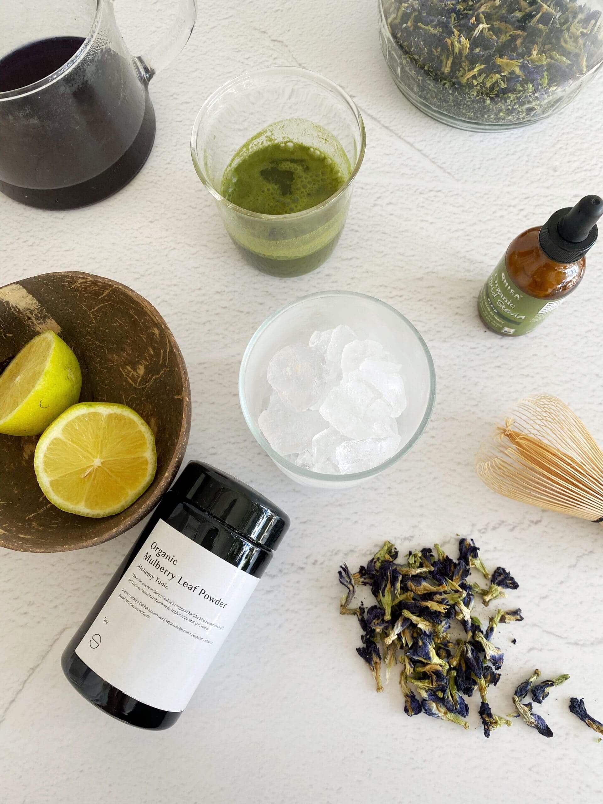 Butterfly Pea Flower and Mulberry leaf Lemonade Recipe